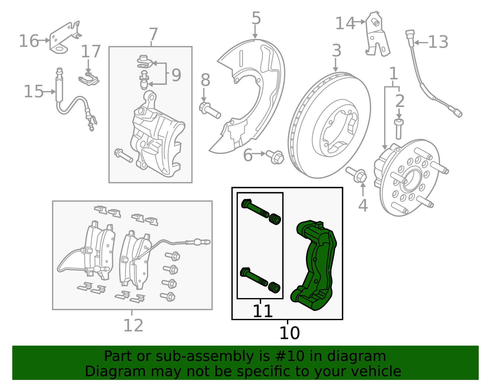2015-2026 Ford | Caliper Support | CK4Z-2B292-N | Walls' Ford Parts