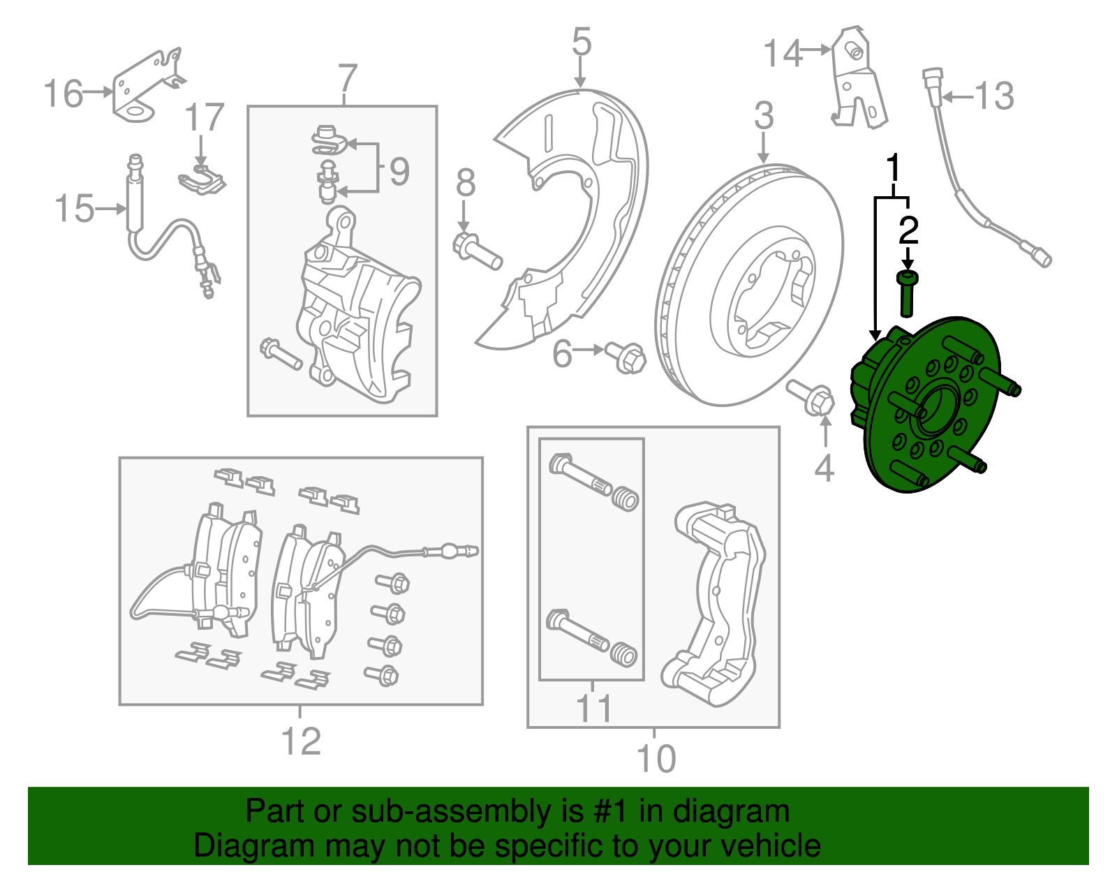 LK4Z-1104-G - Hub Assembly 2020-2025 Ford | Ford Parts Direct