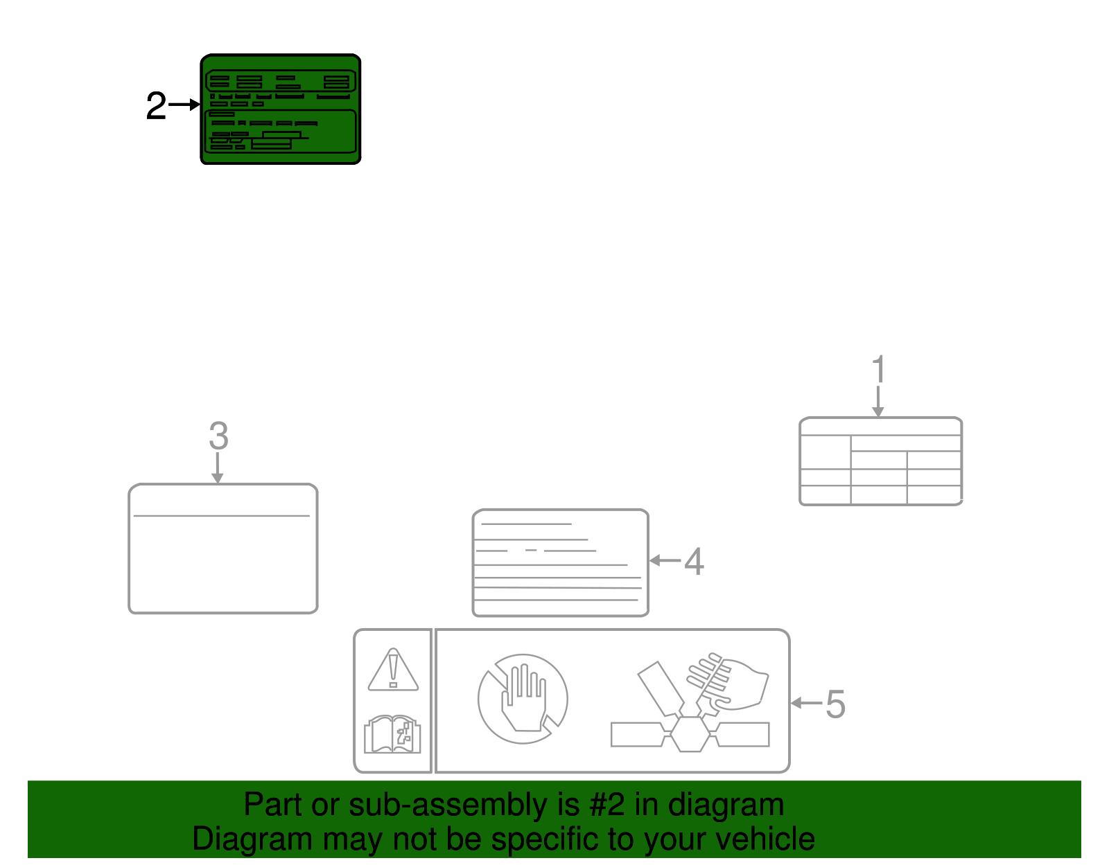 2019 Kia Cadenza | Emission Label | 32450-3L059 | Kia Auto Parts