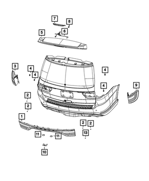 2014-2022 Dodge Durango Tail Lamp, Left 68272127AB | Mopar.com National ...