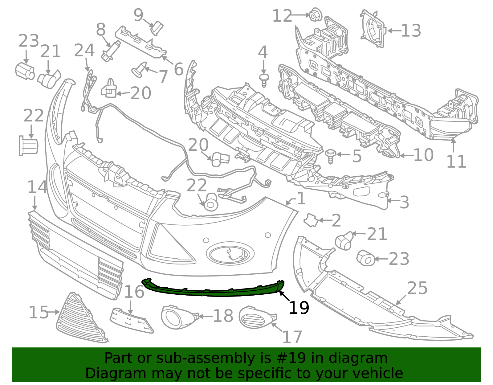 2012-2014 Ford Focus | Lower Molding | CP9Z-17626-A | Walls' Ford Parts