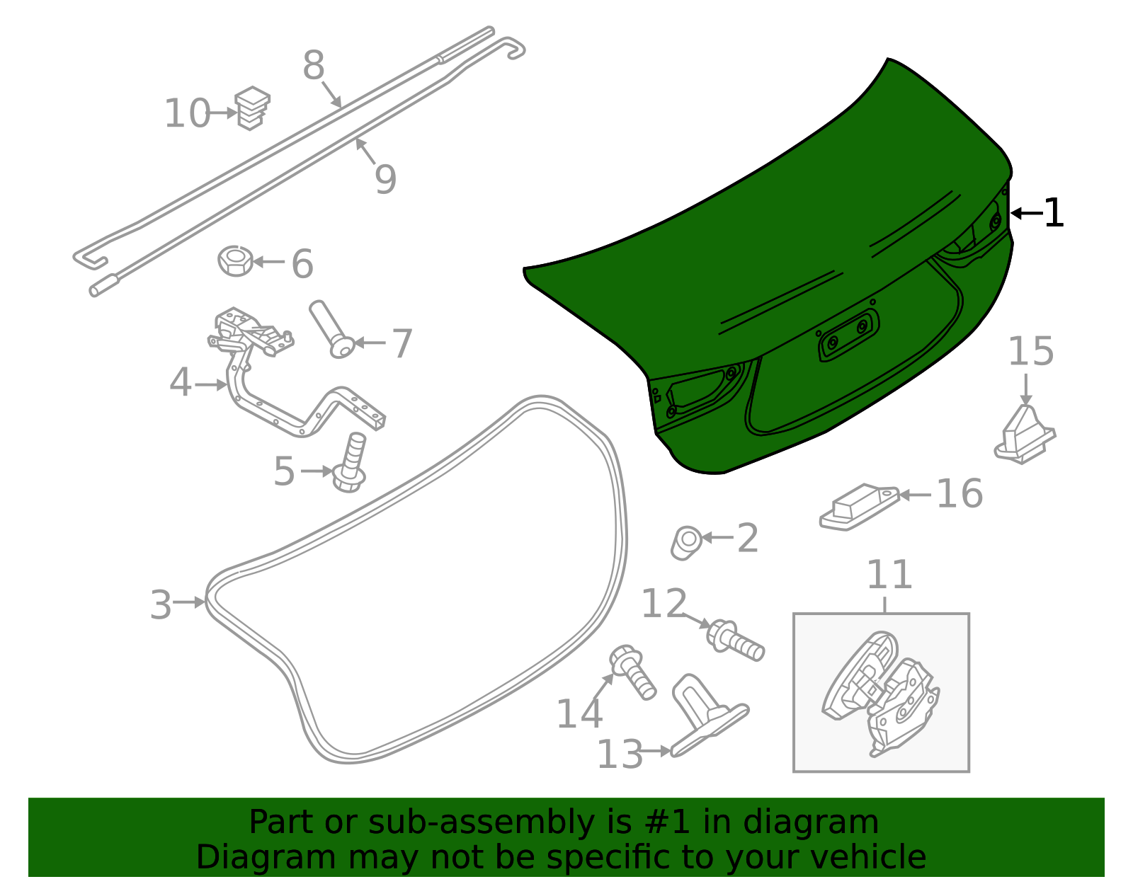 2018-2021 Mazda 6 Trunk Lid GBY0-52-61X | RealMazdaParts.com