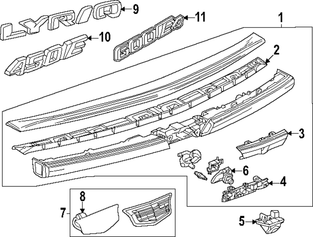 2023-2024 Cadillac LYRIQ Applique Panel 85044485 | Shop Matick Buick GMC