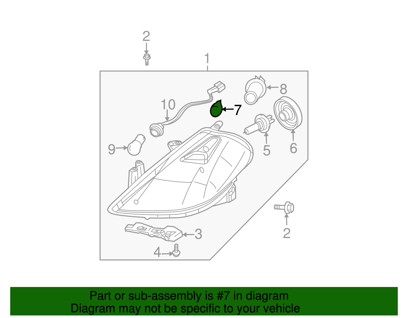 2007-2019 Nissan Exterior Bulbs 26261-9B90C | Nissan Parts Plus