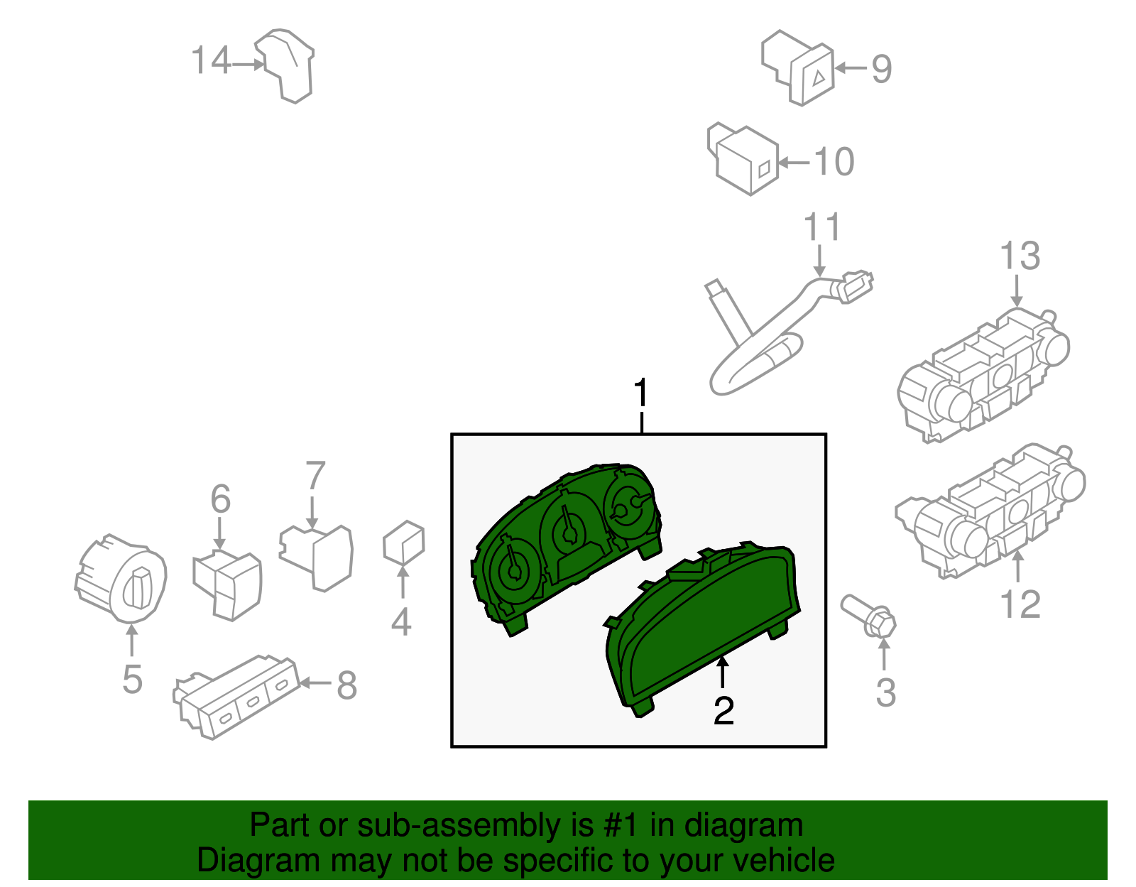 BE5Z-10849-DC - 2011 Ford Fusion - Cluster Assembly | Dealer Auto Parts