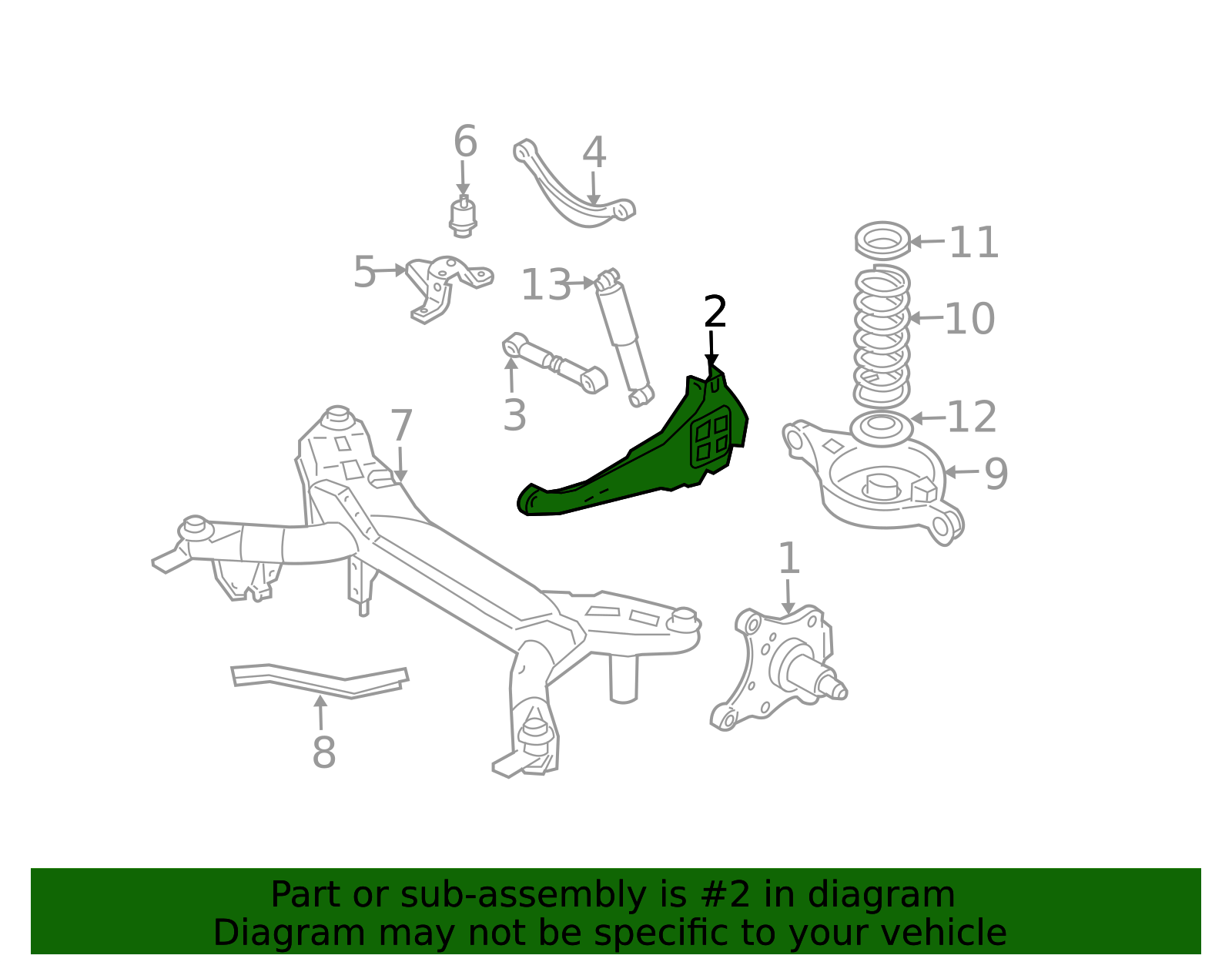 GM9A-28-200A - Trailing Link 2003-2008 Mazda 6 | MazdaParts.US Store