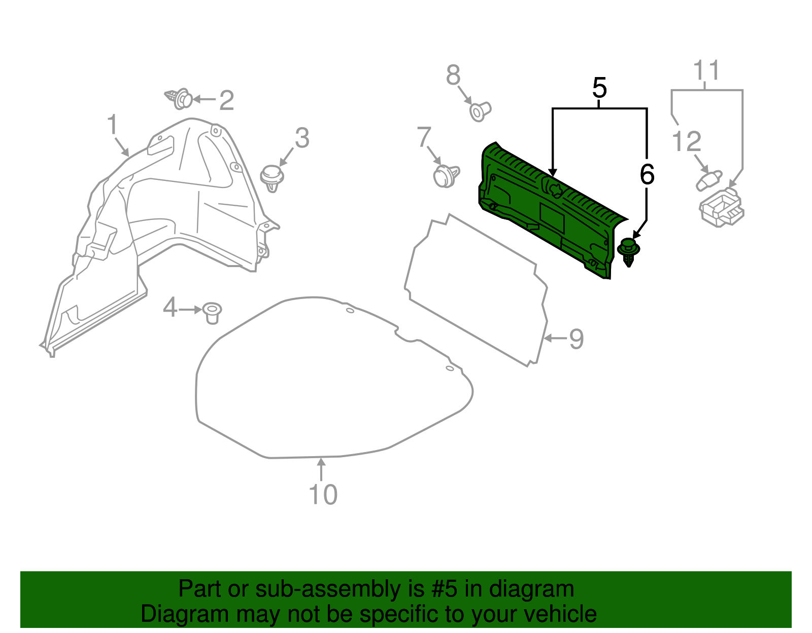 2017-2024 Mitsubishi Mirage G4 Rear Trunk Trim 7240a172xa | Mitsubishi ...