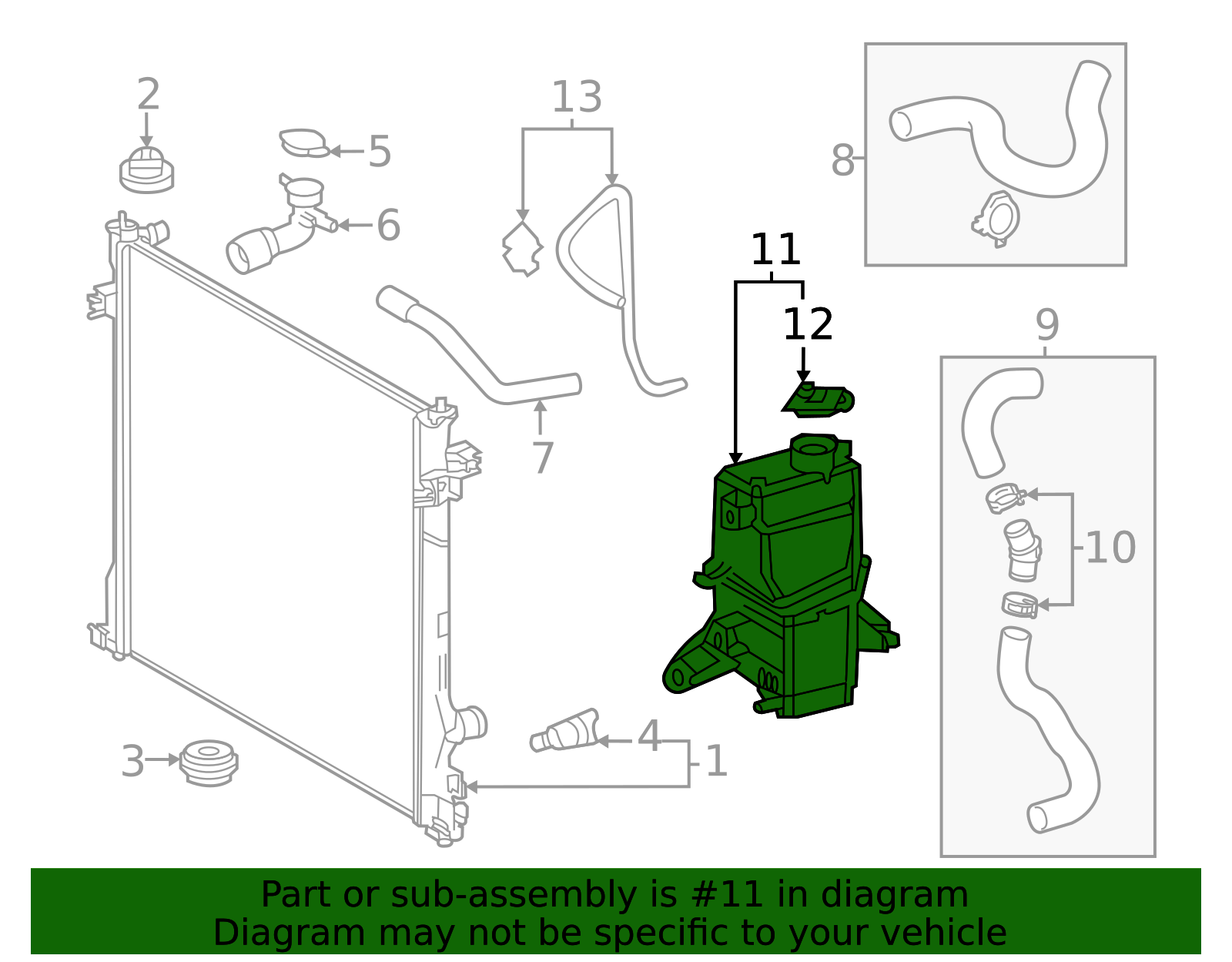 2024-2025 Toyota Grand Highlander Expansion Tank 16470-F0080 | MotorMotor