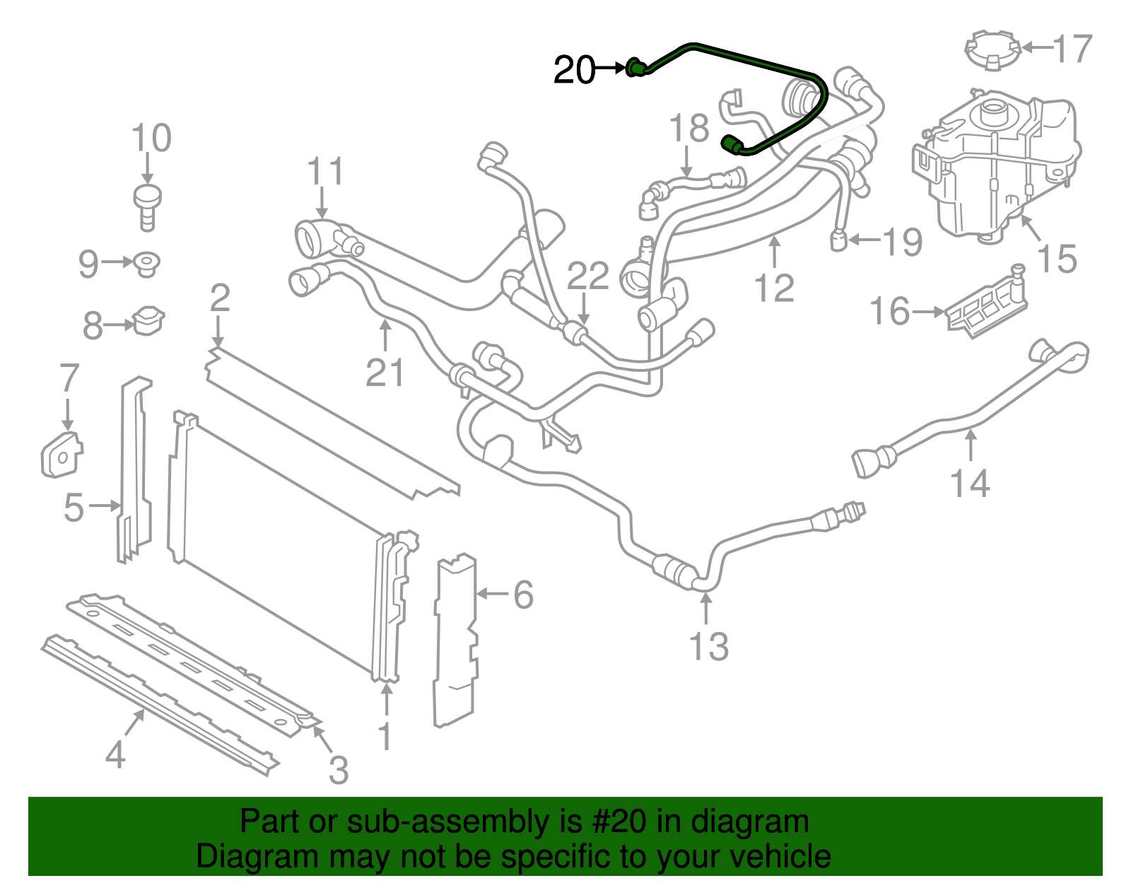 17-12-9-845-173 - 2017-2021 BMW - Coolant Hose | Buy BMW Parts Now