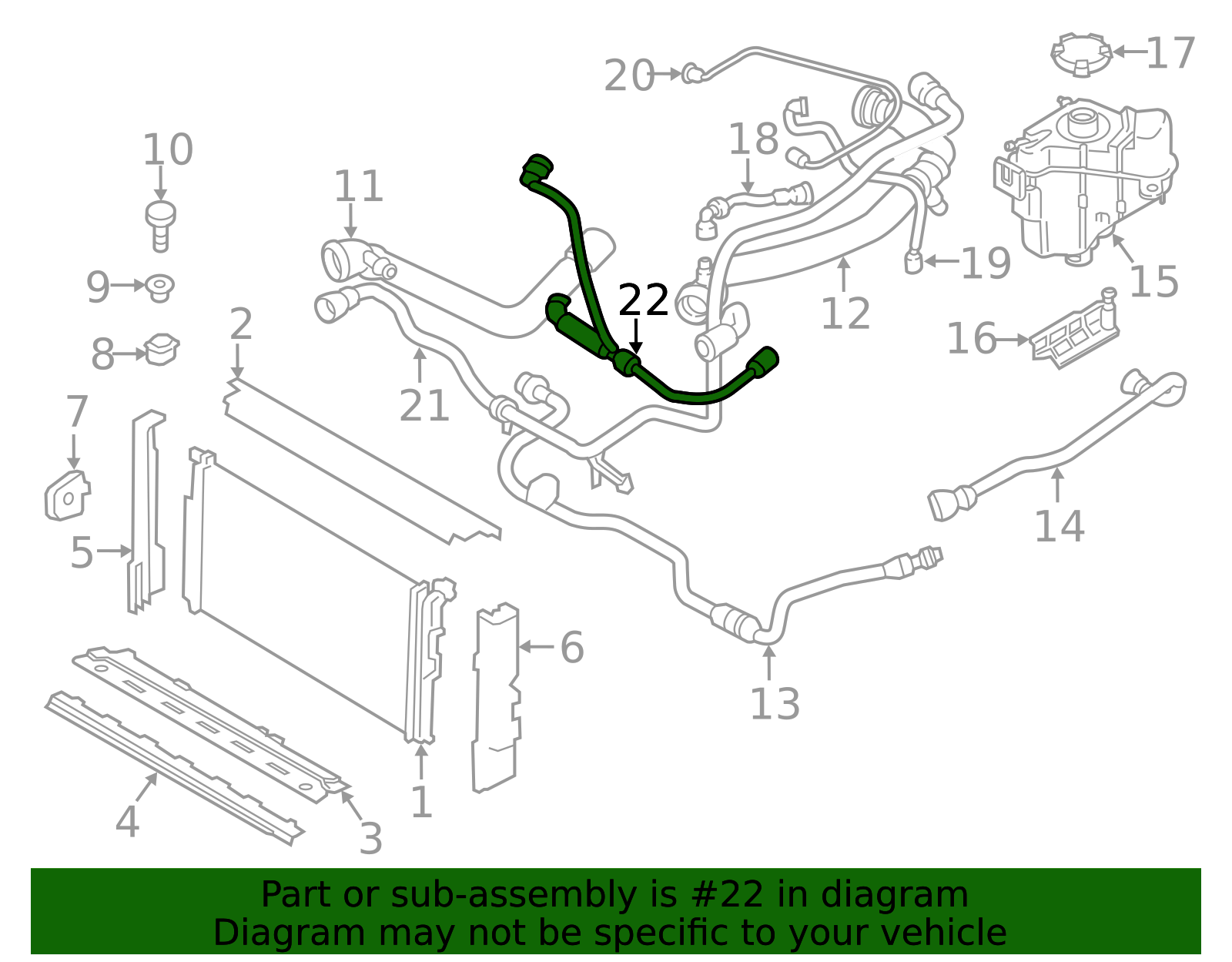17125b3ae07 - 2017-2021 BMW Hose F Engine Inlet Changeov 171040 (17-12 ...