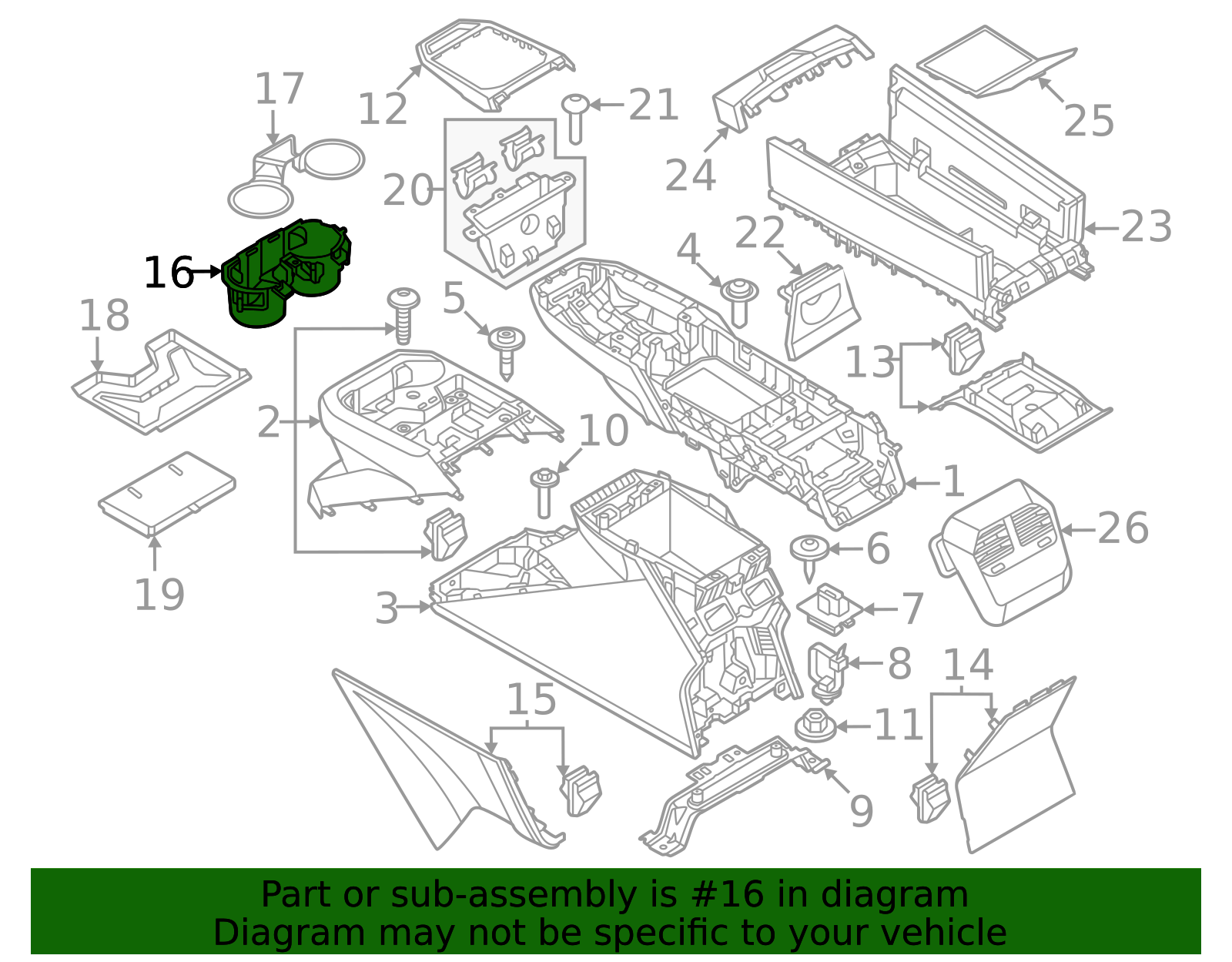 51-16-5-A38-962 - Cup Holder 2022-2025 BMW iX | BMW Auto Parts Warehouse