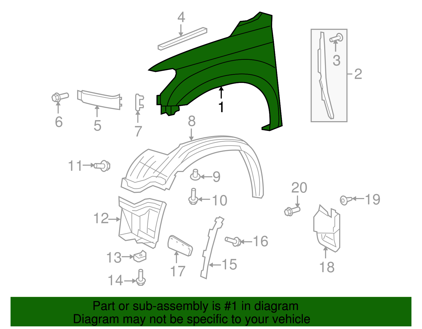 53802-0C170 - Fender 2007-2022 Toyota | Toyota San Diego Parts