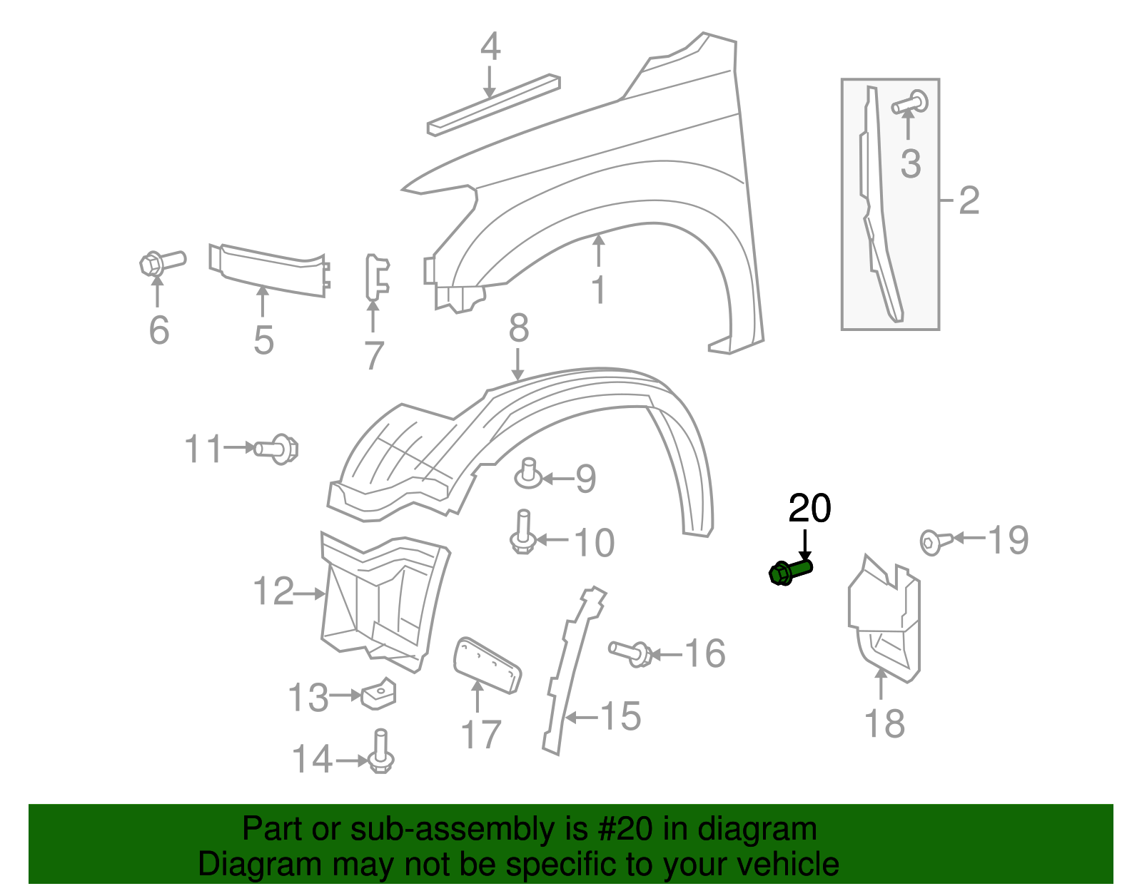 2002-2025 Toyota Mud Guard Screw 90159-60603 | OEM Parts Online