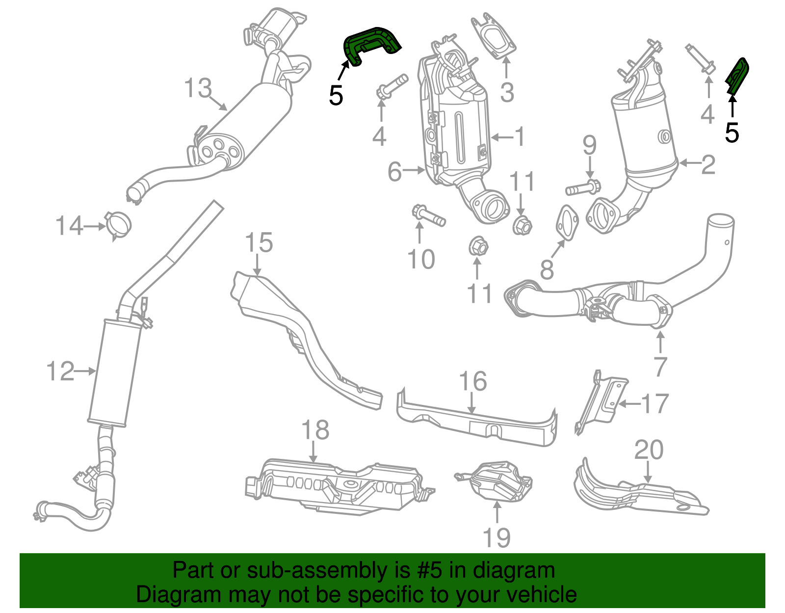 2011-2025 Mopar Cross Over Pipe Bracket 68051880AC | Mopar Parts Canada