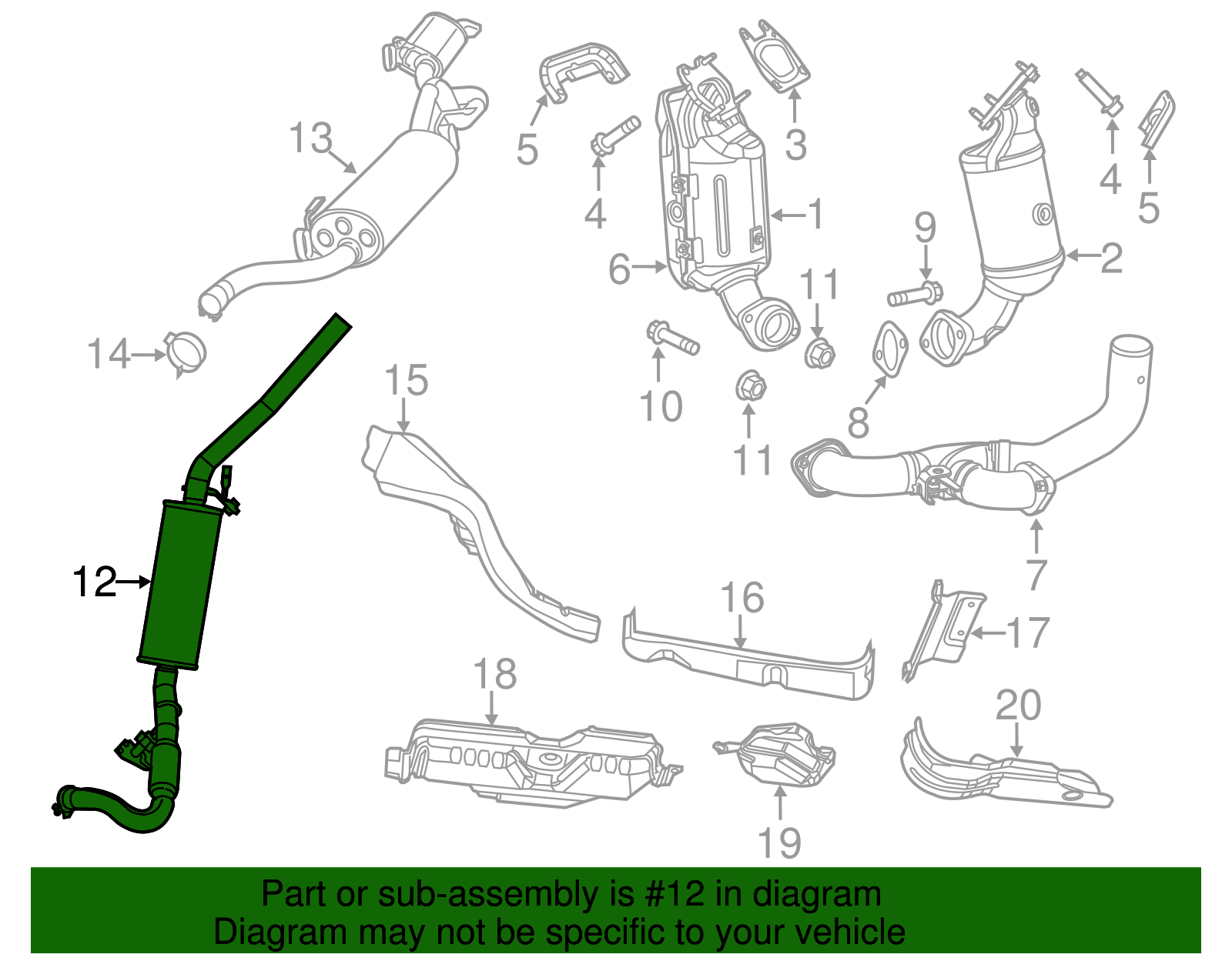2011-2020 Mopar Front Pipe 68040250AM | Mopar Parts Canada