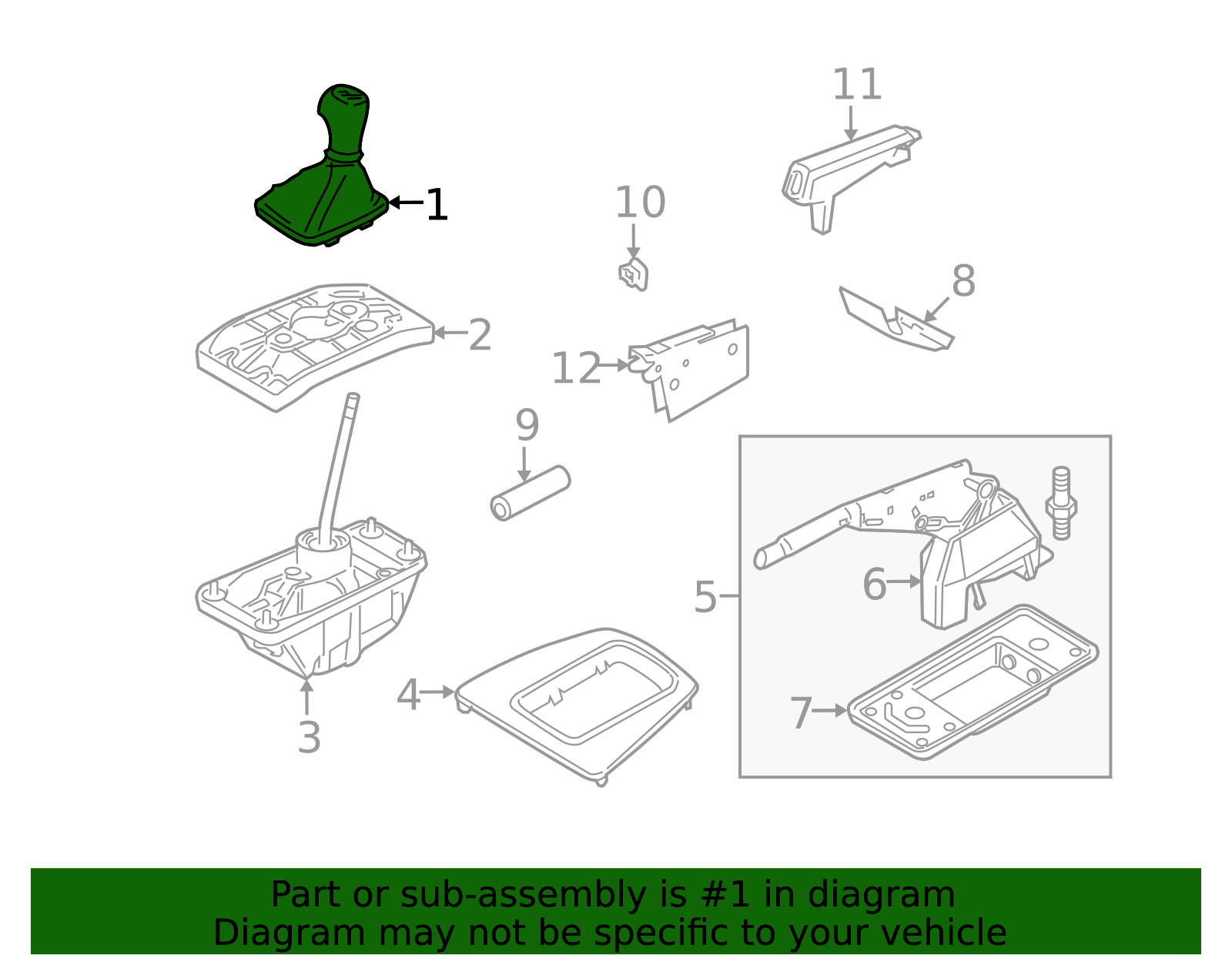 8E0-863-278-DT-1ZH - Shift Boot Audi OEM Parts Guy