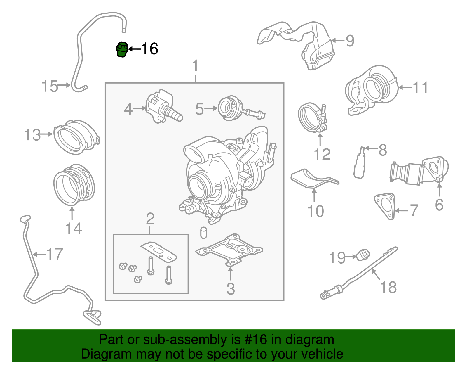 2011-2014 Ford Turbocharger Oil Line Gasket BC3Z-6A968-C | OEM Parts Online