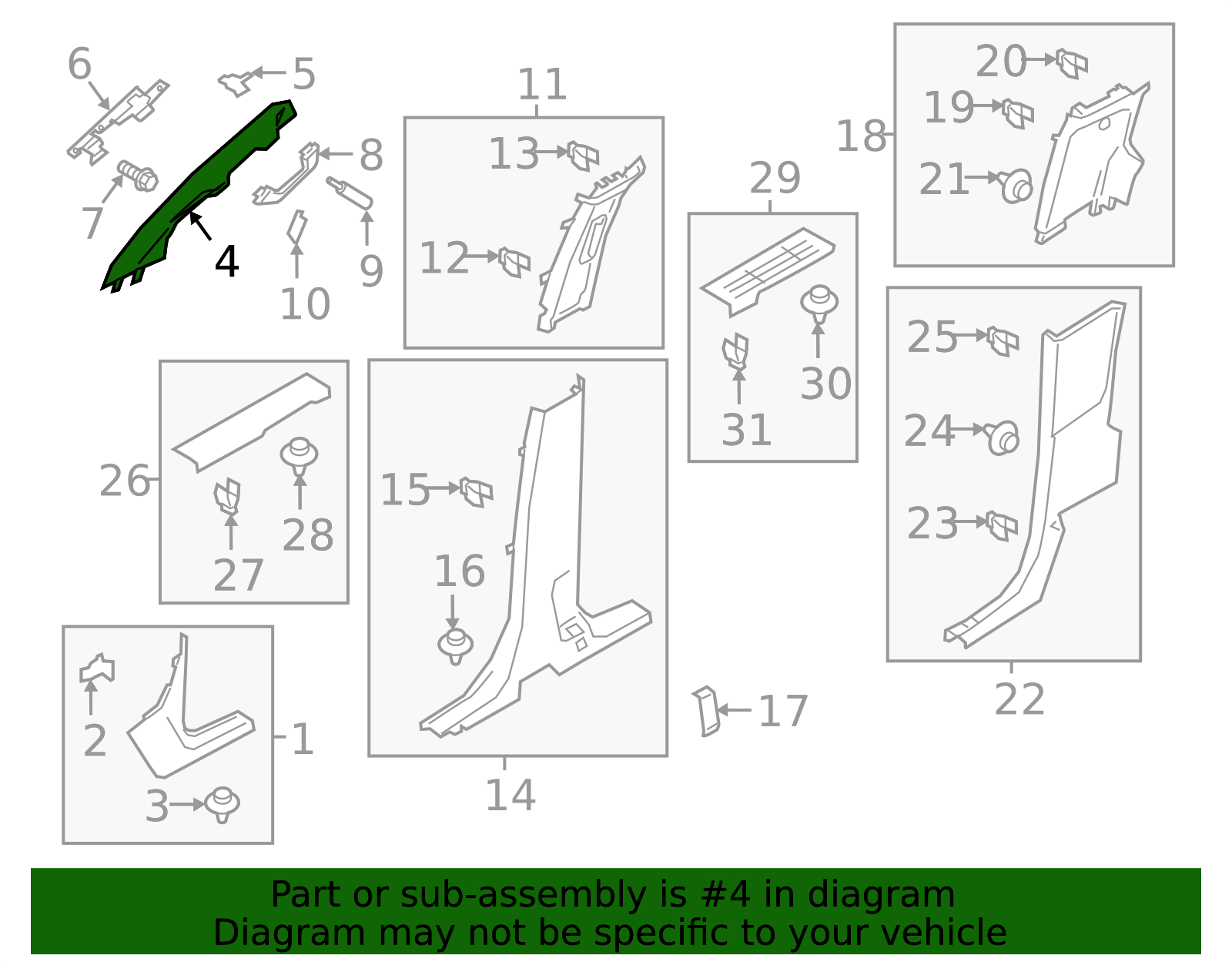 2019-2023 Ford Ranger | Windshield Pillar Trim | KB3Z-2103598-BA ...