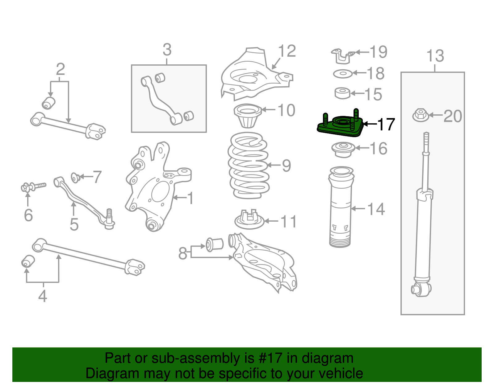48750-30200 - Shock Mount 2013-2025 Lexus | Lexus Parts Outlet