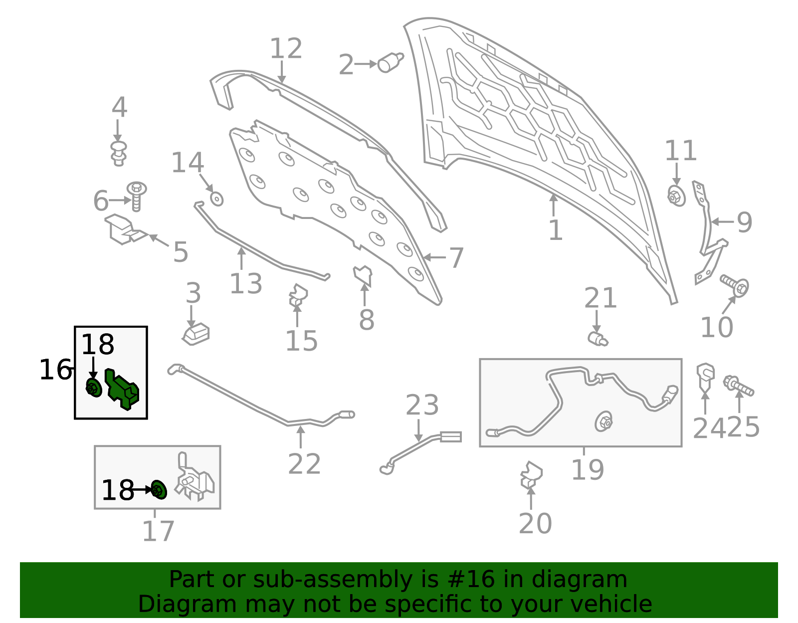 2013-2020 Ford | Latch | DS7Z-16700-C | Walls' Ford Parts