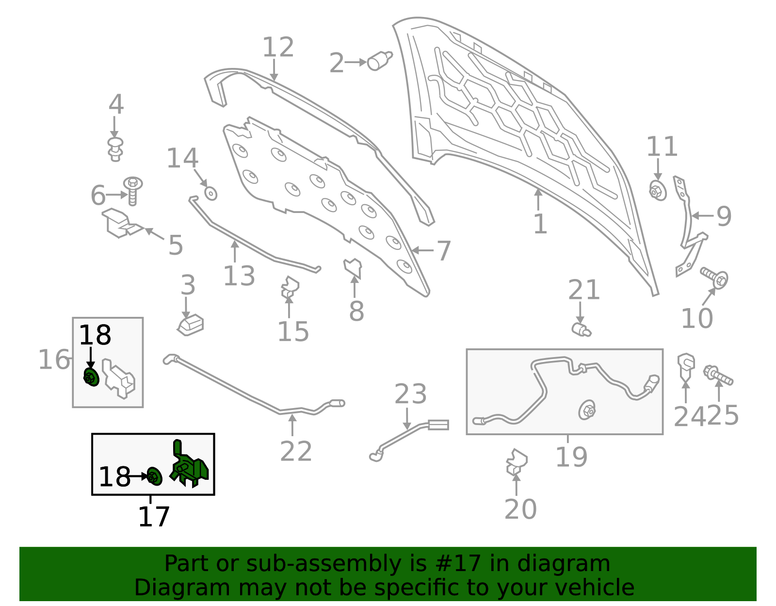 2013-2020 Ford | Latch | DS7Z-16701-B | Walls' Ford Parts
