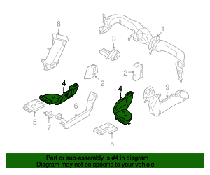 97370-3J000 - Rear Duct 2007-2012 Hyundai Veracruz | Hyundai Wholesale ...