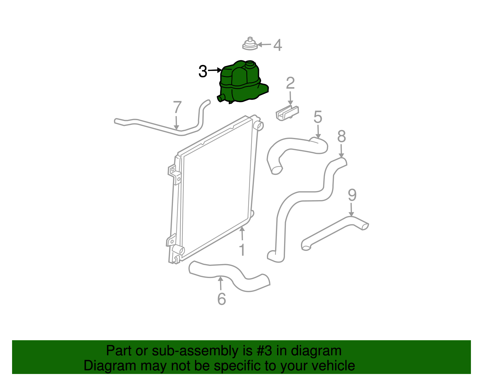 2006-2010 Ford | Reservoir Tank | 8L2Z-8A080-B | Walls' Ford Parts