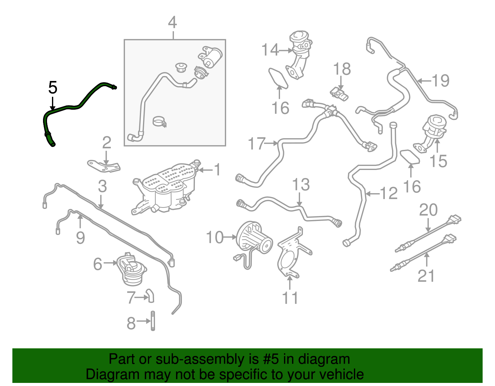 8R0-201-997-B - Connector Tube 2009-2012 Audi Q5 | Audi OEM Parts Guy