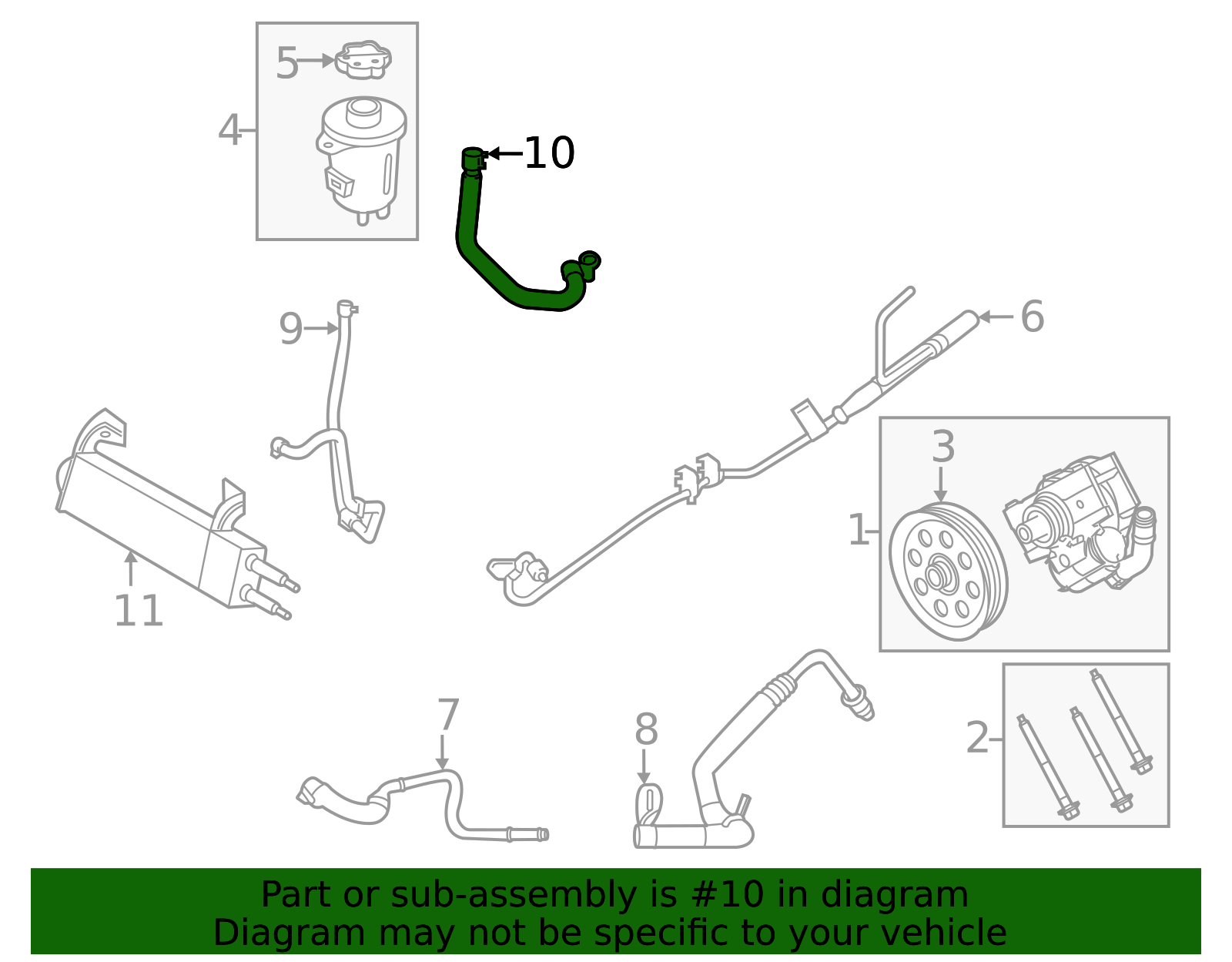 2017-2022 Ford Power Steering Suction Hose HC3Z-3691-E | Ford OEM Parts ...