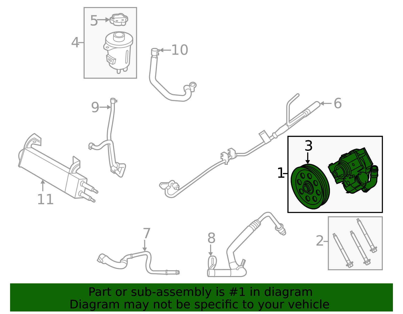 2017-2022 Ford Power Steering Pump HC3Z-3A674-N | Ford OEM Parts Outlet