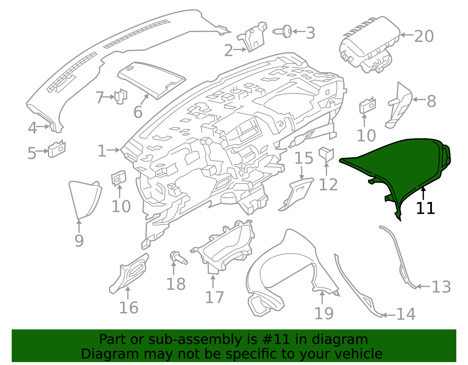 2016-2021 Lincoln | Front Panel | FA1Z-58044F58-AA | Walls' Ford Parts
