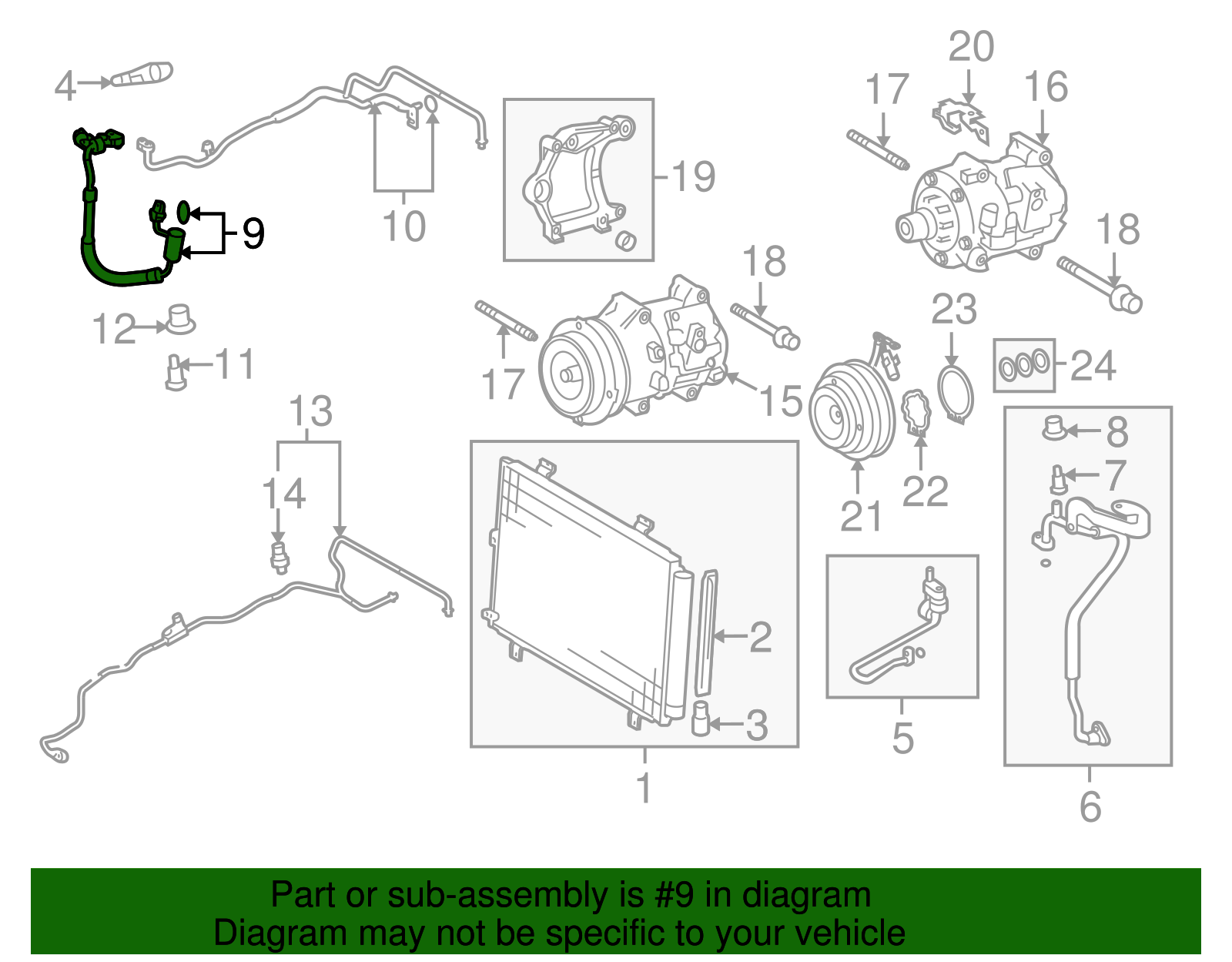 2011-2013 Toyota Highlander Suction Hose 88704-0E080 | Toyota Parts Center