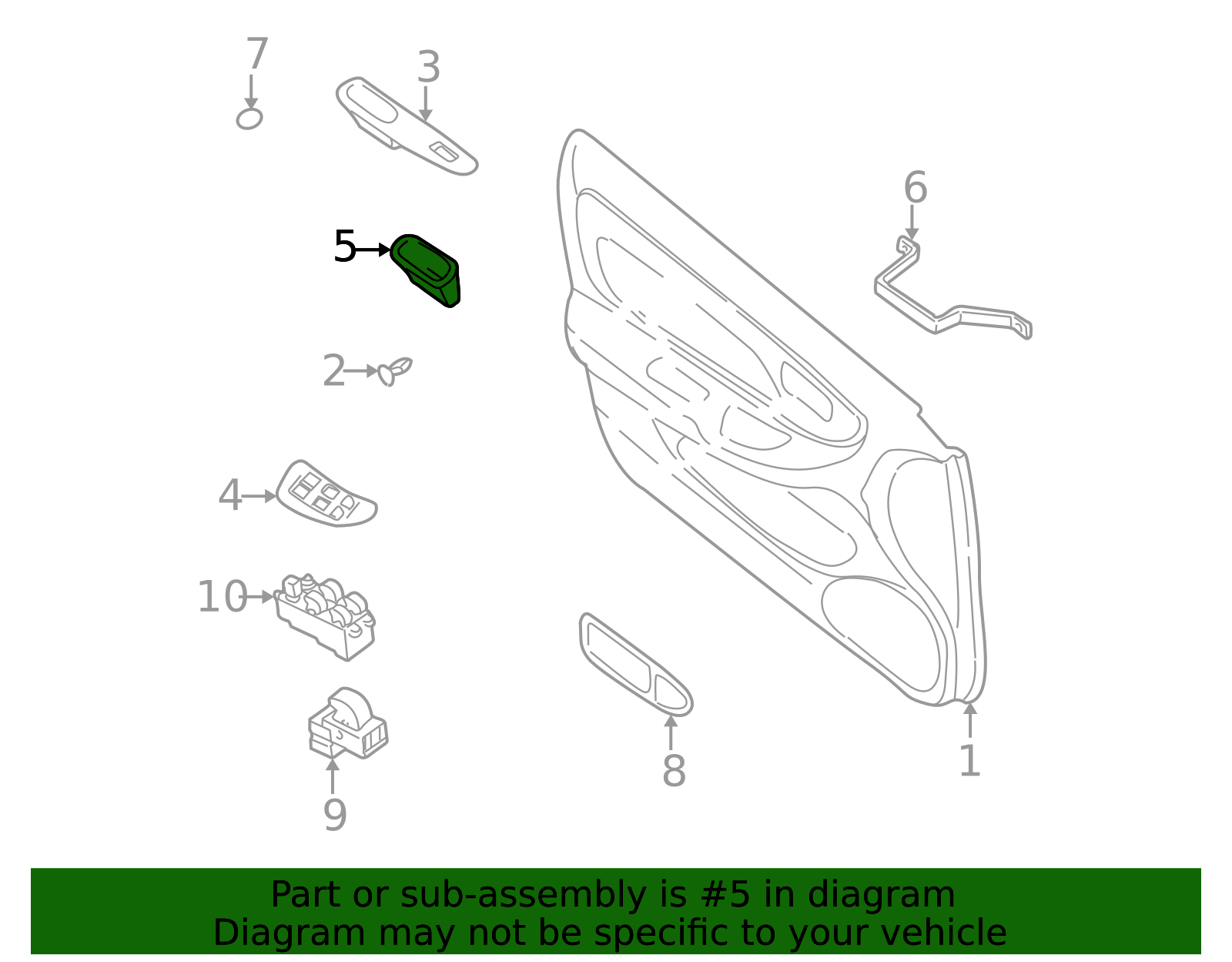 80950-0Z813 - Door Trim Panel Pocket 2000-2001 Nissan Altima | Official ...