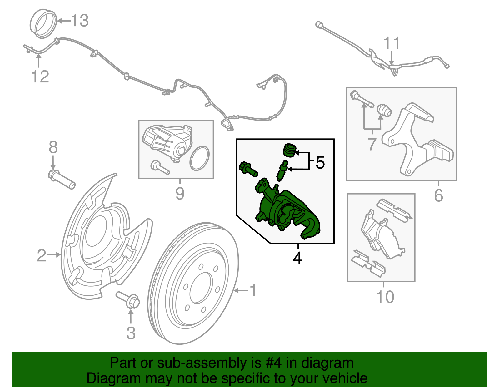 2019-2020 Ford F-150 OEM NEW 2019-2020 Ford F-150 Right Housing Caliper ...