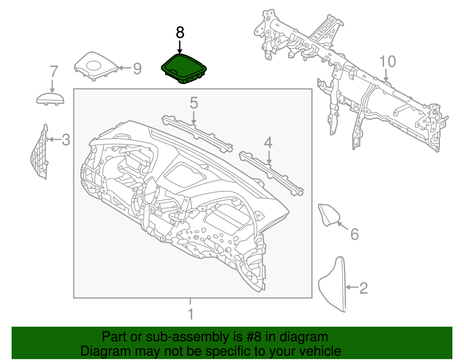 84745-4Z000-RYN - Tray 2013-2018 Hyundai Santa Fe Sport | Hyundai ...