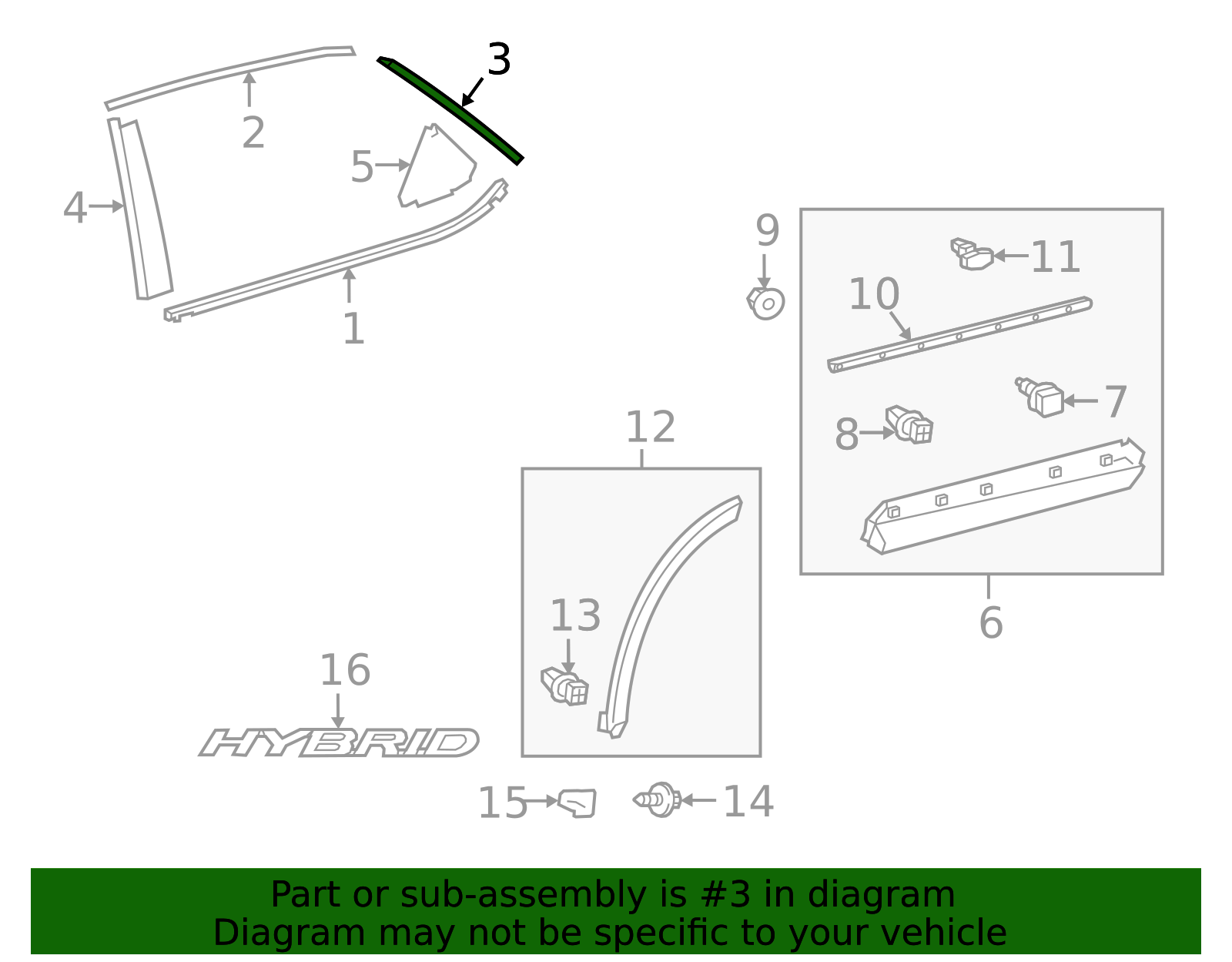 2018-2022 Lexus Door Reveal Molding 75766-48030 | OEM Parts Online