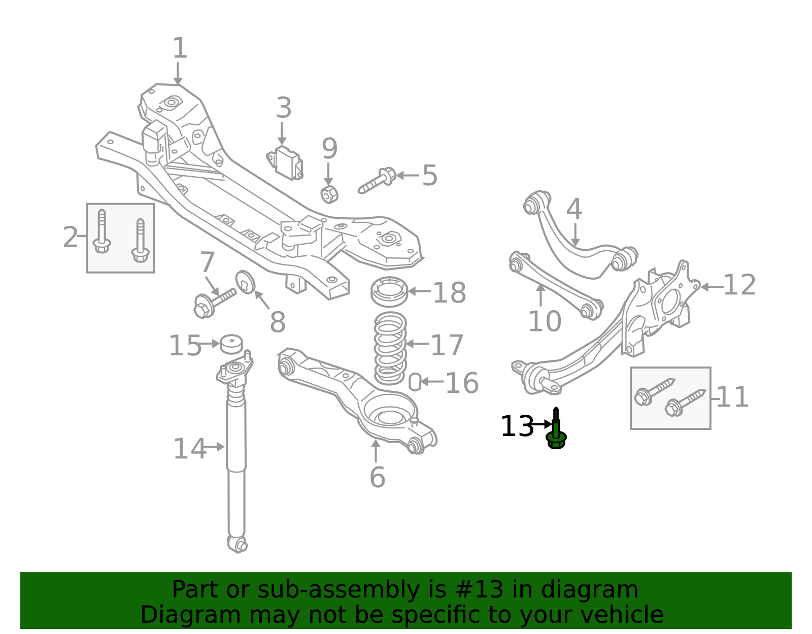 9YA0-21-442 - Trailing Arm Bolt - 2010-2013 Mazda 3 | Mazda Swag