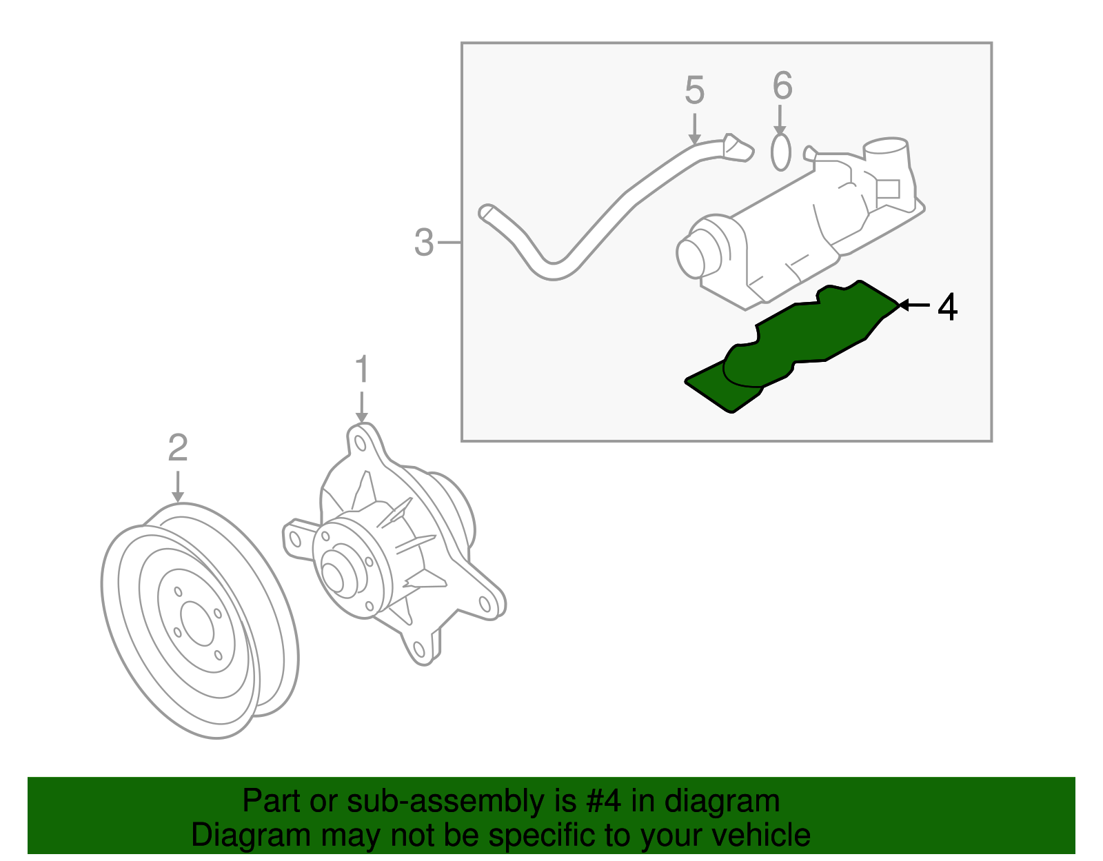 07D-121-091-E - Engine Coolant Thermostat Gasket 2002-2006 Volkswagen ...