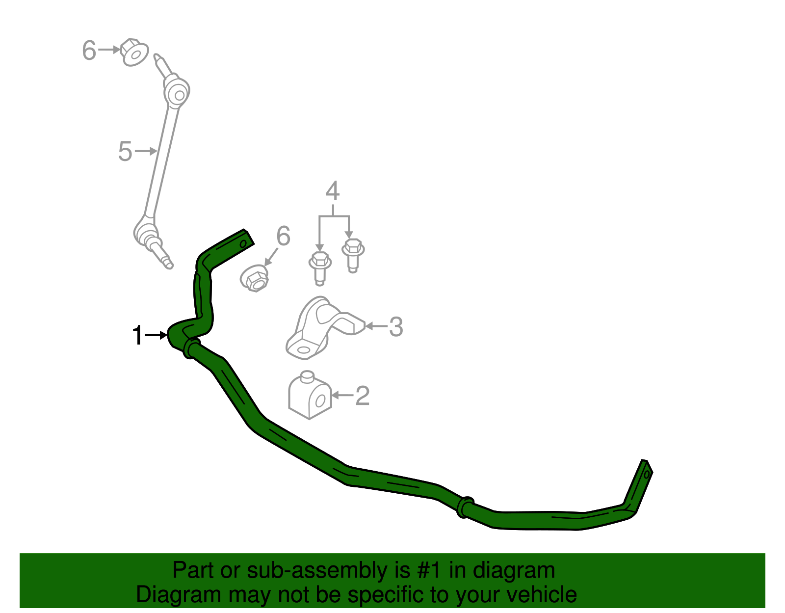 2018-2025 Ford Mustang | Stabilizer Bar | JR3Z-5482-B | Walls' Ford Parts