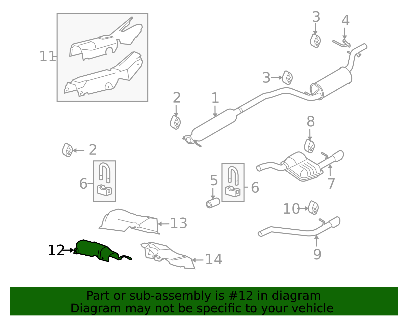 2004-2011 Ford Focus Heat Shield 7S4Z-5411434-A | TascaParts.com