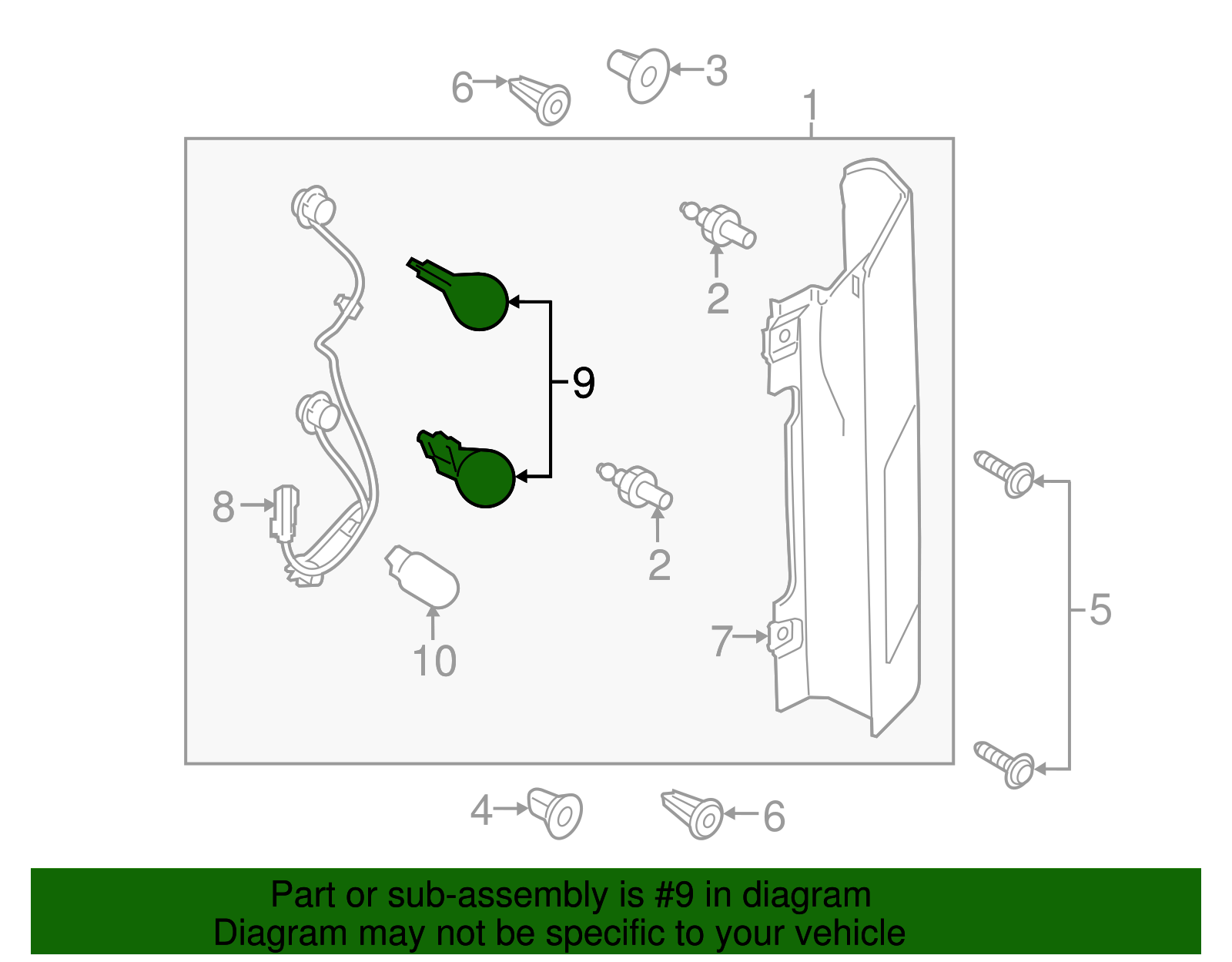 Genuine OEM Ford Part - Stop Lamp Bulb 9L2Z-13466-A | Genuine OEM Ford ...