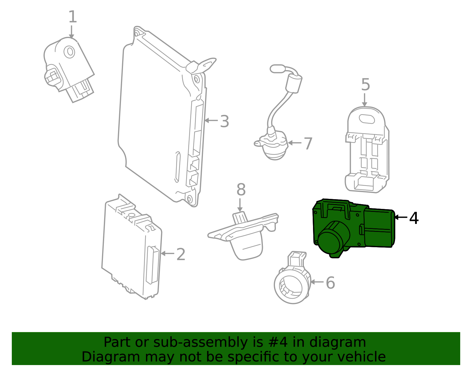 89341-48010-A1 - High-Quality Parking Aid Sensor for 2010-2012 Lexus ...