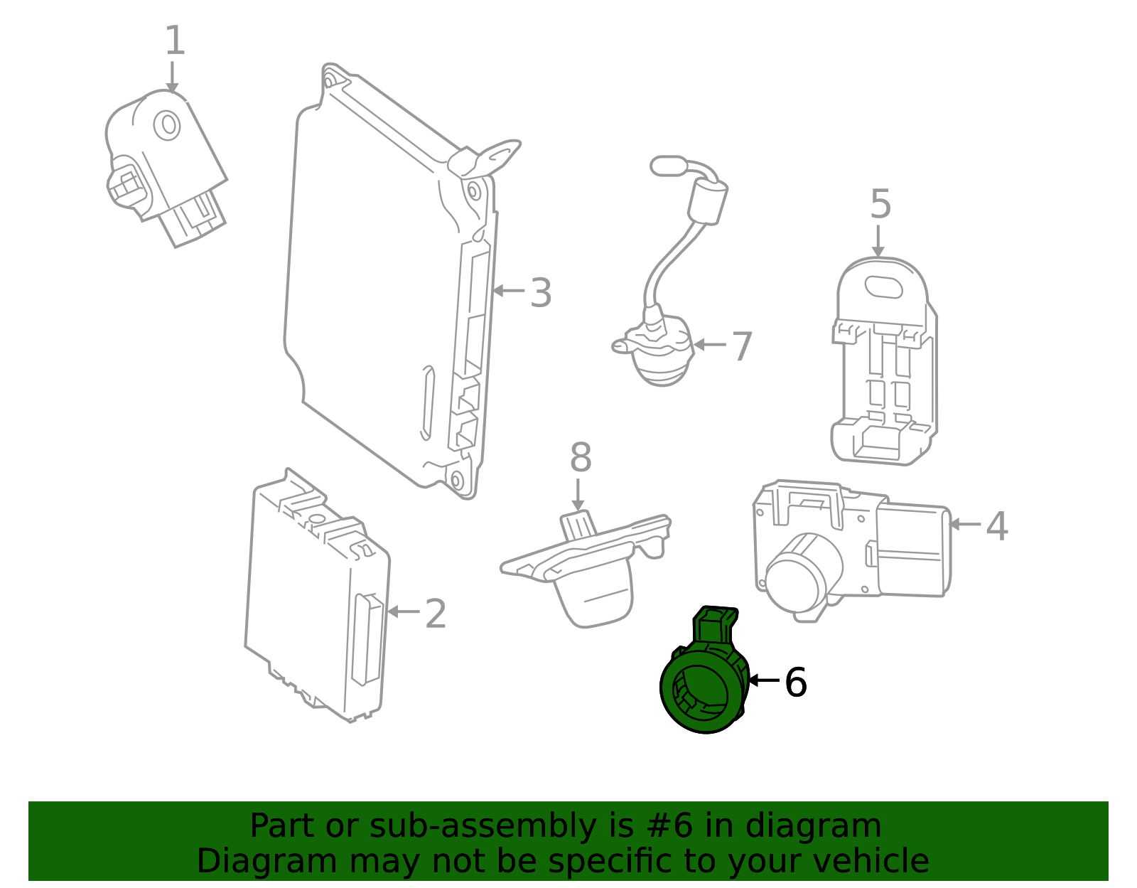 89348-33060-A5 - 2010-2012 Lexus RX450h - Park Sensor Retainer | My L Parts