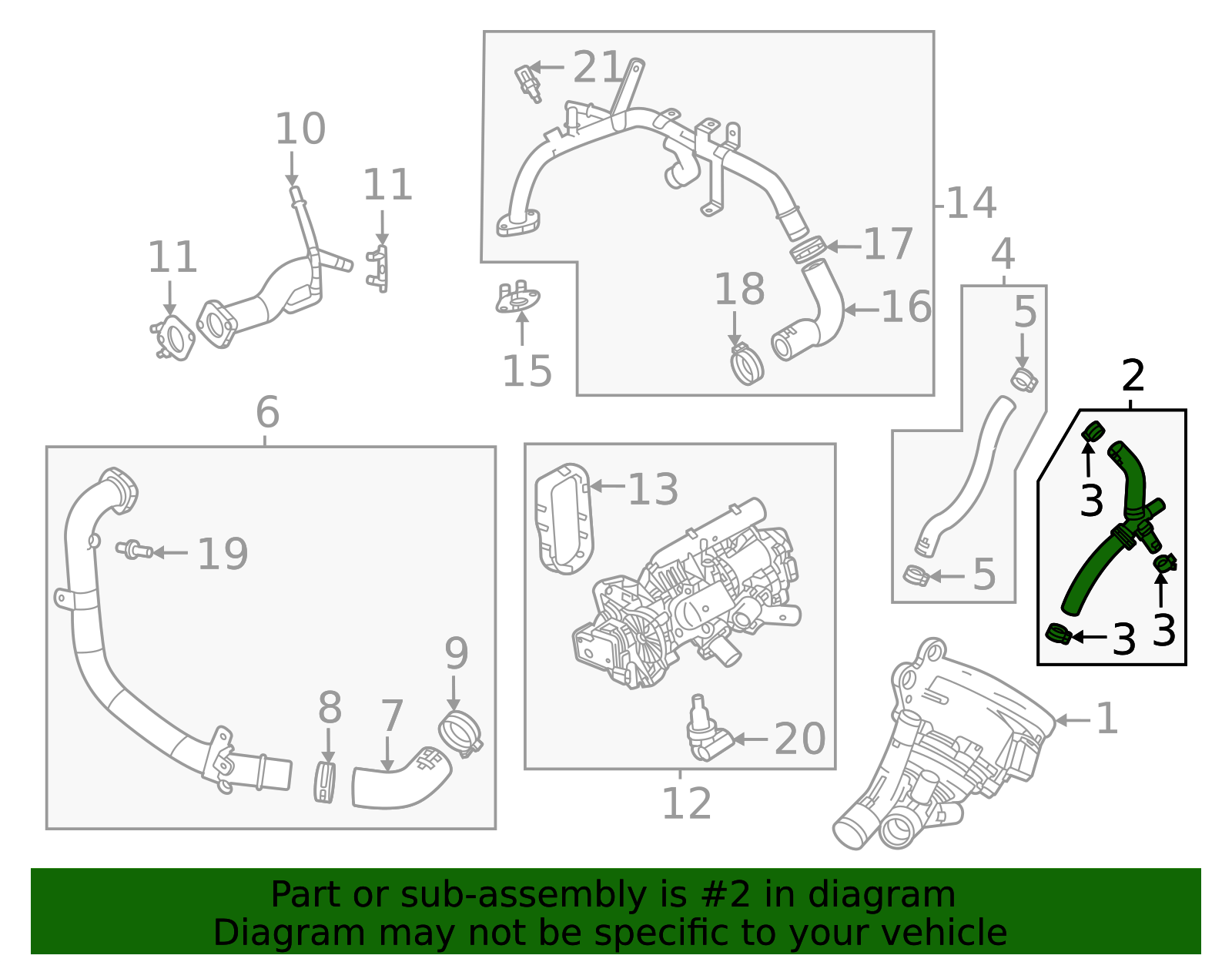 12702515 - 2020-2024 GM - Thermostat Bypass Hose | Partners Chevy
