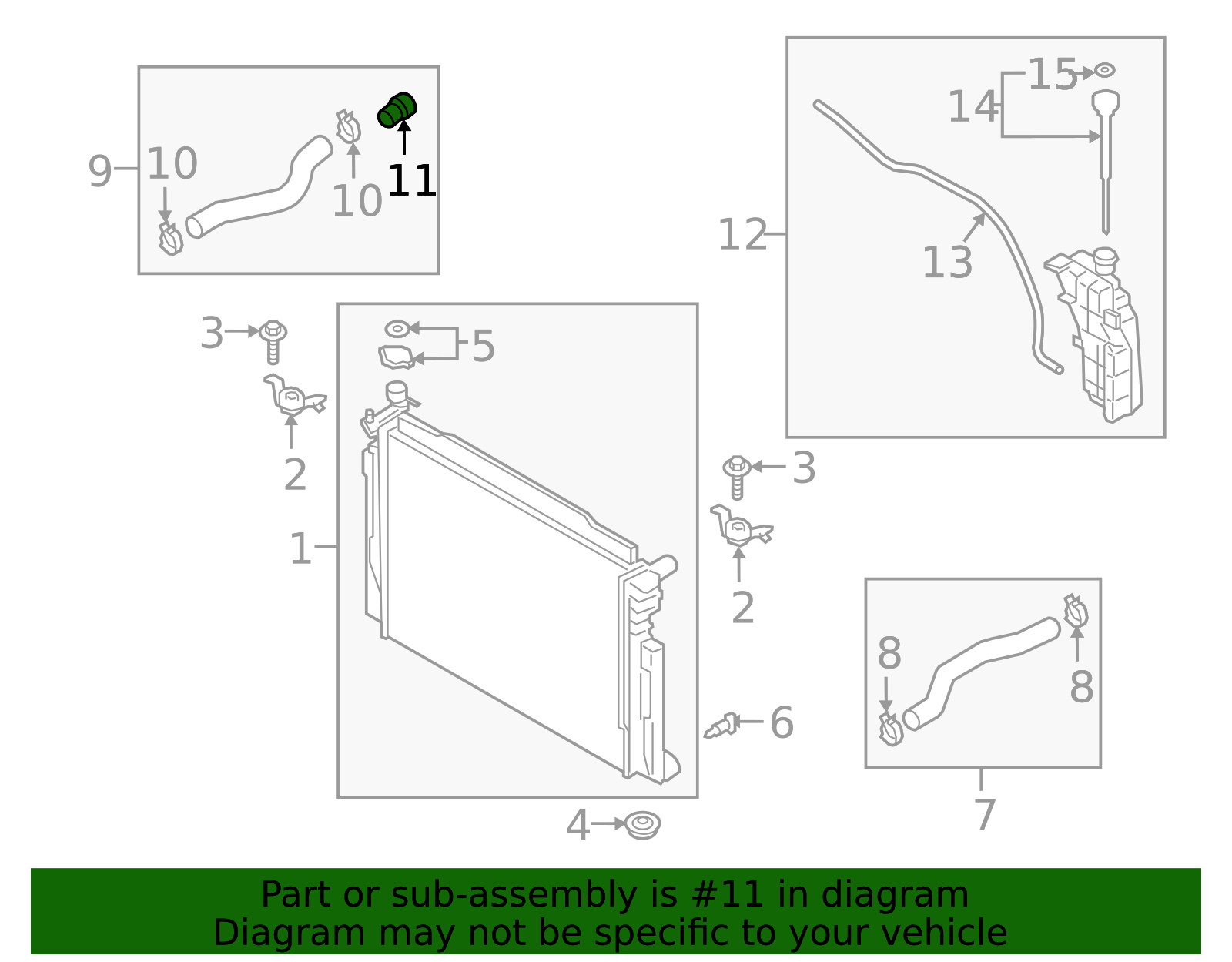 2019-2025 Hyundai Upper Hose Connector 25485-C1500 | Hyundai Wholesale ...