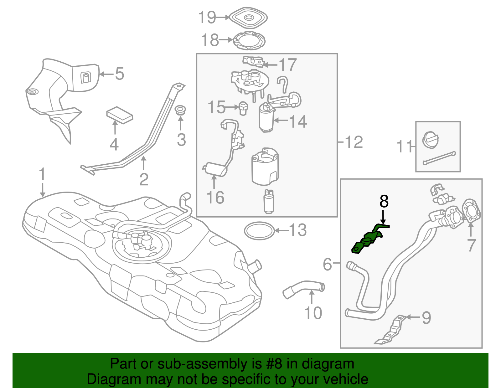 31033-3X500 - 2011-2016 Hyundai Elantra - Filler Pipe Upper Bracket | Hyundai Parts Express