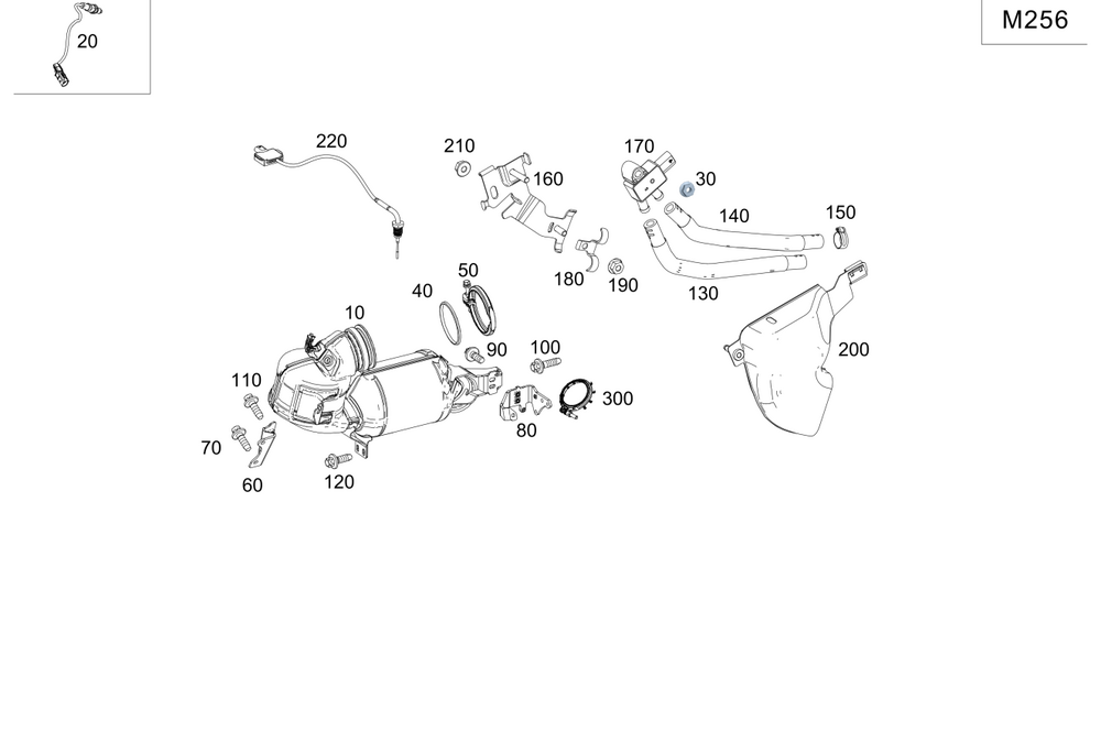 Genuine Exhaust Gas Line for 2019-2026 Mercedes-Benz | OEM Part# 256 ...