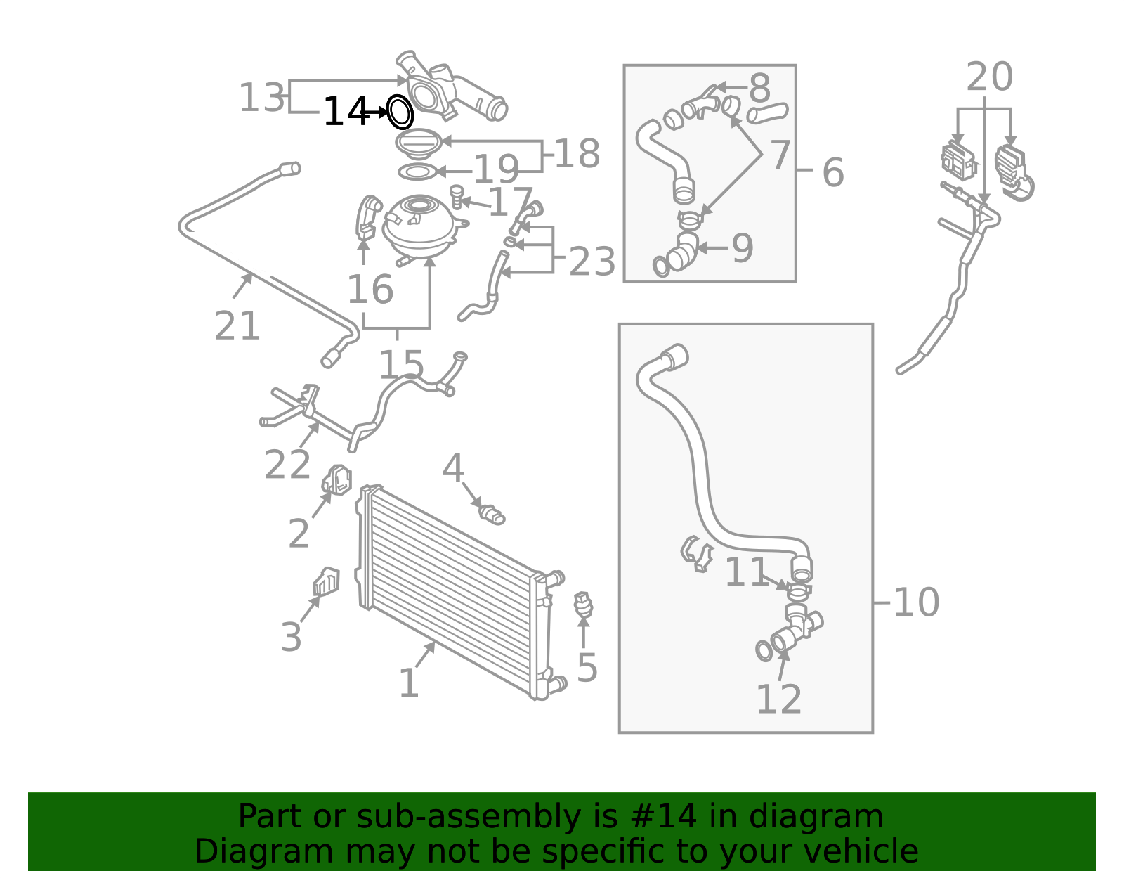 Engine Coolant Outlet Gasket 037-121-688 | OEM Parts Online