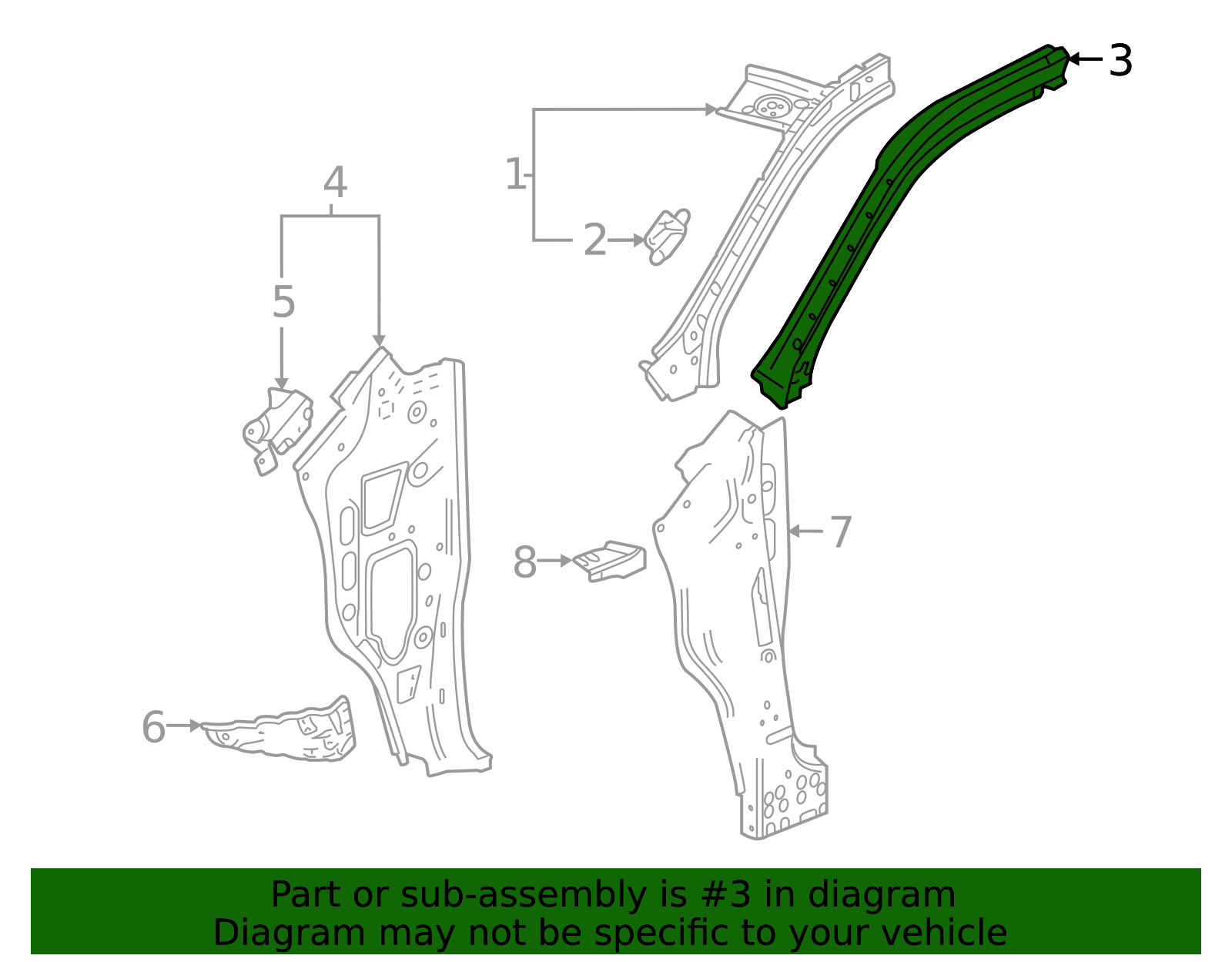 2019-2025 GM Windshield Pillar Reinforced 84406841 | Capital Chevy Parts