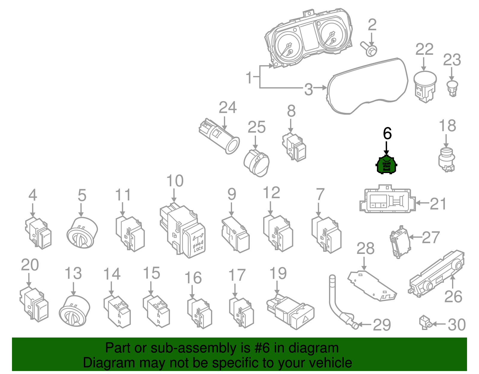 2013-2024 Nissan Start Button 25150-3TA0C | OEM Parts Online
